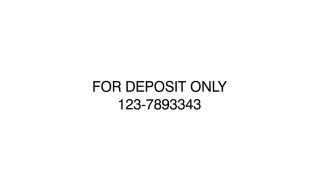 TD Canada Trust Deposit Stamp