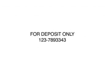 Cheque Endorsement Bank Deposit Stamps