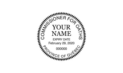Commissioner for Oaths Stamp (Québec)