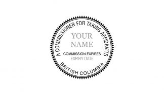 Commissioner for Affidavits Exhibit Stamp (British Columbia)