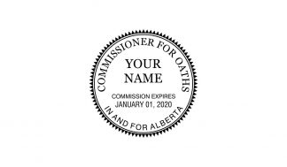 Commissioner for Oaths Exhibit Stamp (Alberta)