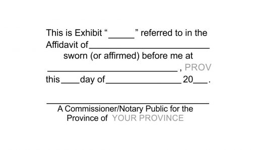 Commissioner/Notary Exhibit Stamp