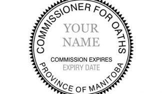 Commissioner for Oaths Stamp (Manitoba)