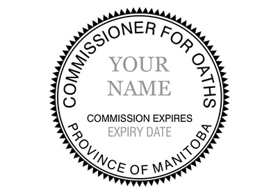 Commissioner for Oaths Statutory Declaration Stamp (MB)