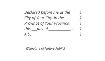 Notary Public Declaration Stamp