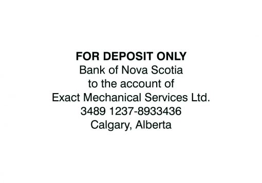 Cheque Endorsement Bank Deposit Stamps