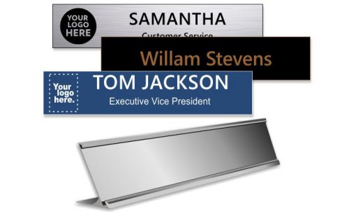 2 x 10 inch Silver Desk Frame with Engraved Plate
