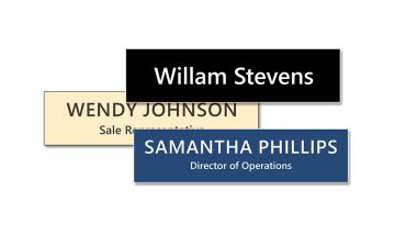 Engraved Plastic Name Plates and Signs for Traditional Aluminum Holders