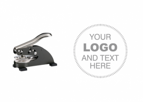 Custom Embossers with your Text or Graphics, various sizes and styles.