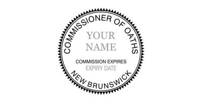Commissioner for Oaths Stamp (New Brunswick)
