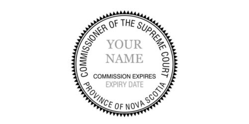 (Nova Scotia) Commissioner for Oaths Round Stamp