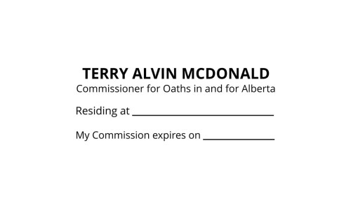 Commissioner for Oaths Statutory Declaration Stamp (AB)