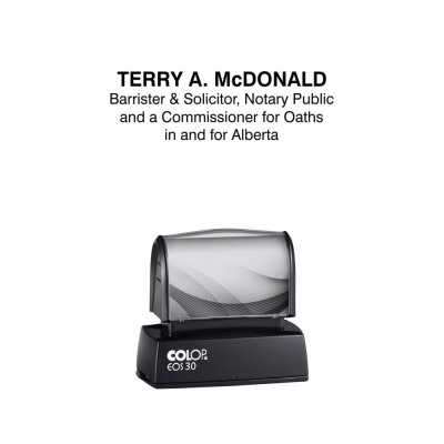Alberta Commissioner for Oaths Rubber Stamps