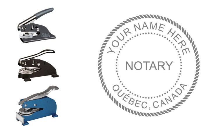 Québec Notary Seal Embossers & Stamps