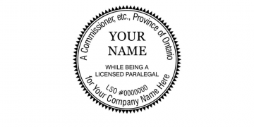 Ontario Commissioner for Taking Affidavits Oaths Rubber Stamps