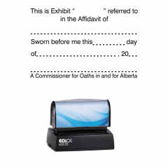Alberta Commissioner for Oaths Rubber Stamps