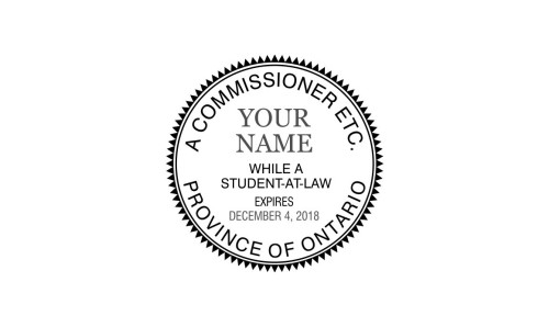 (Ontario) Commissioner for Oaths Stamp (Company)