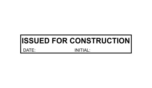 Issued for Construction Initial engineering and construction stamp