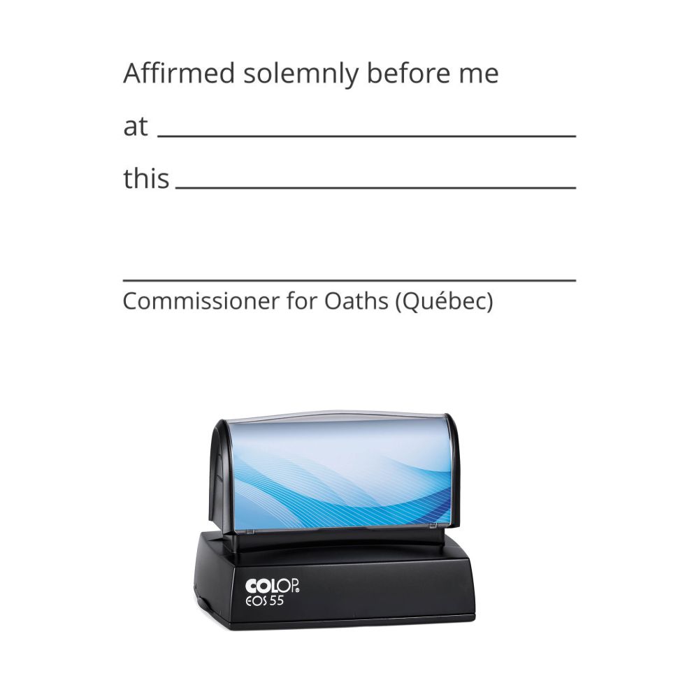 Timbre Commissaire à l'assermentation l'exposition (Québec)