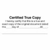 Certified True Copy Stamp
