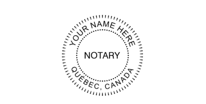 Province of Québec Notary Public Seal Stamp