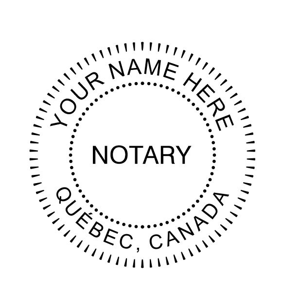 Province of Québec Notary Public Seal Stamp