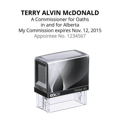 Alberta Commissioner for Oaths Premium Pre-Inked Stamp