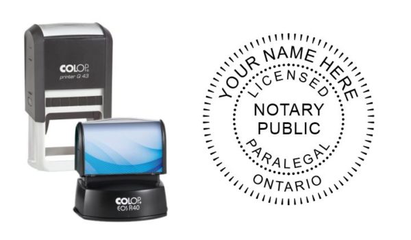 Ontario Notary Public Seal Embosser | Shiny EZ-ED Desk Embosser
