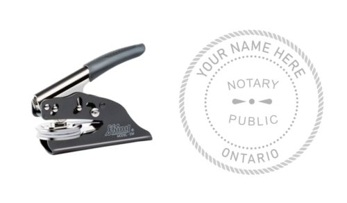 Ontario Notary Public Seal Embosser | Shiny EZ-ED Desk Embosser