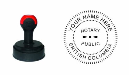 British Columbia Notary Public Seal Embossers & Stamps
