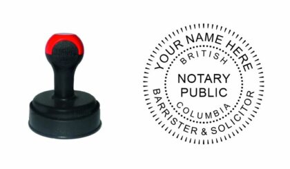 British Columbia Notary Public Seal Embossers & Stamps