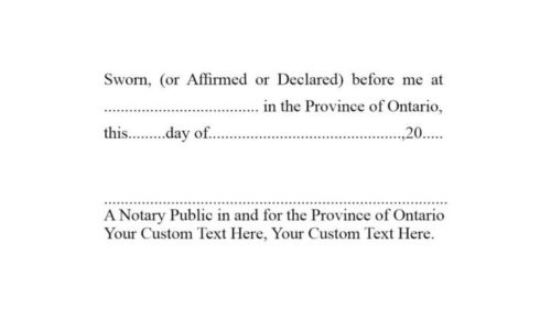 Notary Public Statutory Declaration Stamp