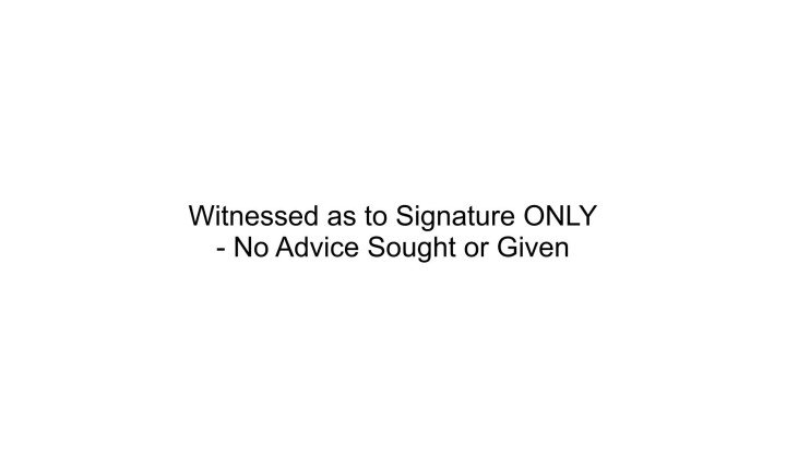 Witness to Signature ONLY Stamp
